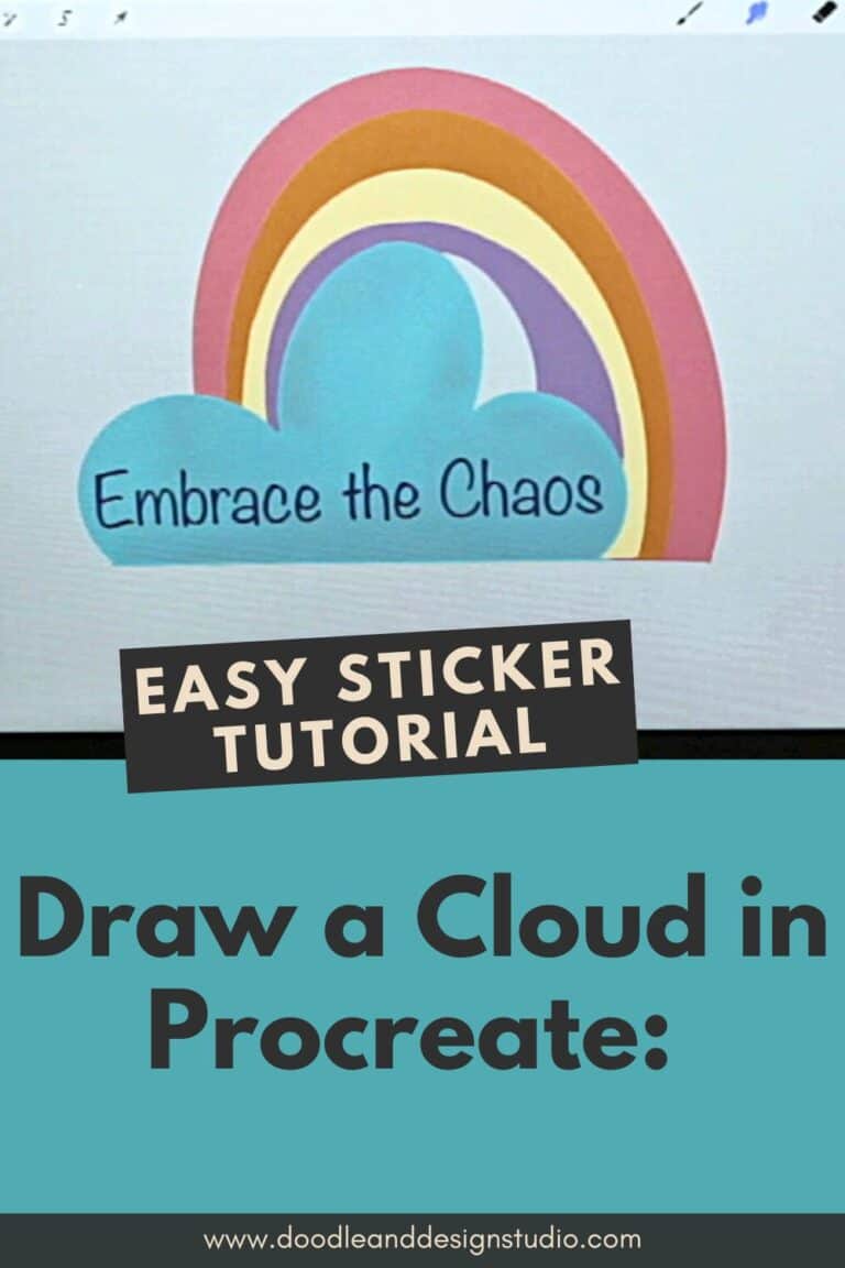 Draw a Cloud in Procreate: Easy Sticker Tutorial